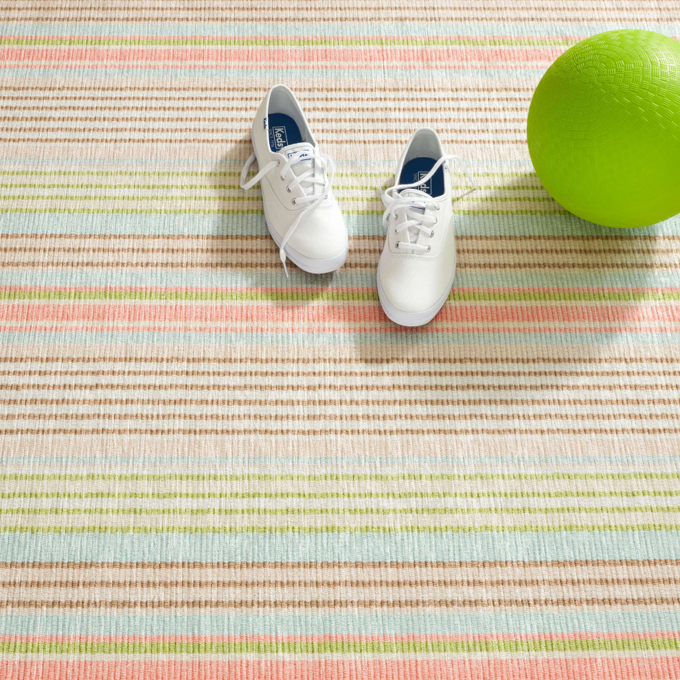 Ana Ticking Machine Washable Rug, 2x3 - Contemporary - Area Rugs - by ...