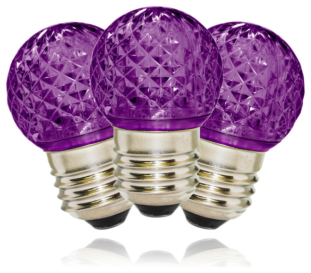 G40 Purple Retrofit Bulb, E26 Base, 10 Internal LED Chips ...