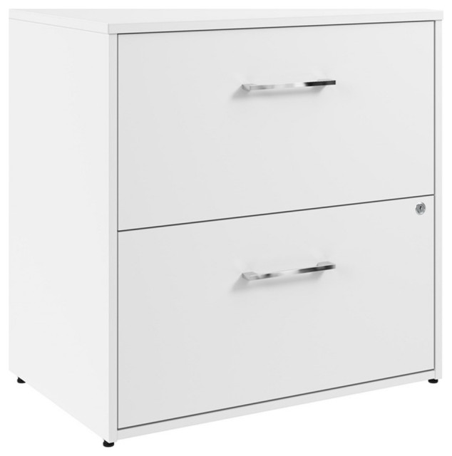 Hustle 2 Drawer Lateral File Cabinet in White - Engineered Wood ...