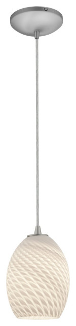 Access Lighting Brandy FireBird LED Pendant 28023-3C-BS/WHTFB, Brushed ...