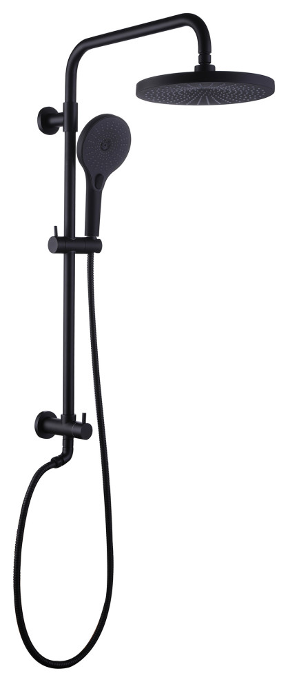 Wall Mounted Shower System with 3-setting Hand Shower Less Rough-in ...