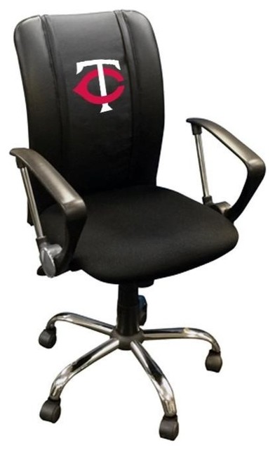 Minnesota Twins Secondary Task Chair With Arms Black Mesh Ergonomic ...
