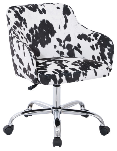Bristol Task Chair with Udder Madness Black and White Domino Fabric ...