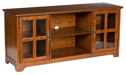 Mission Oak TV Stand, Fits up to 50" Flat Screen TV - Transitional ...