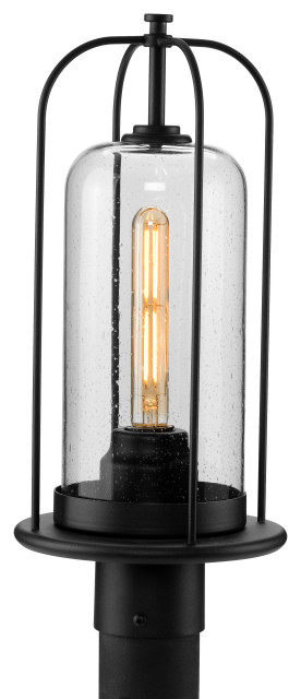 Luxury Farmhouse Post Light, Midnight Black - Transitional - Post ...