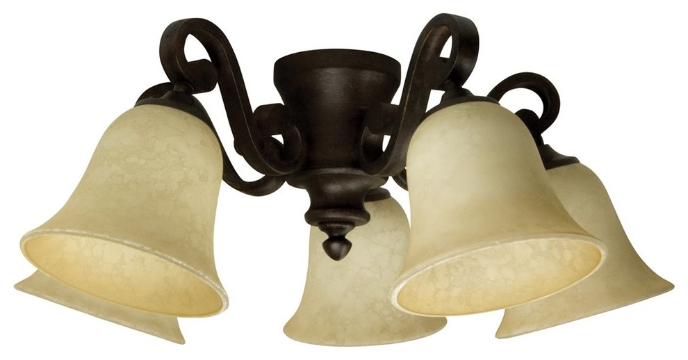 Craftmade 5-Light Universal Fan Light Kit - Mediterranean - Ceiling Fan ...