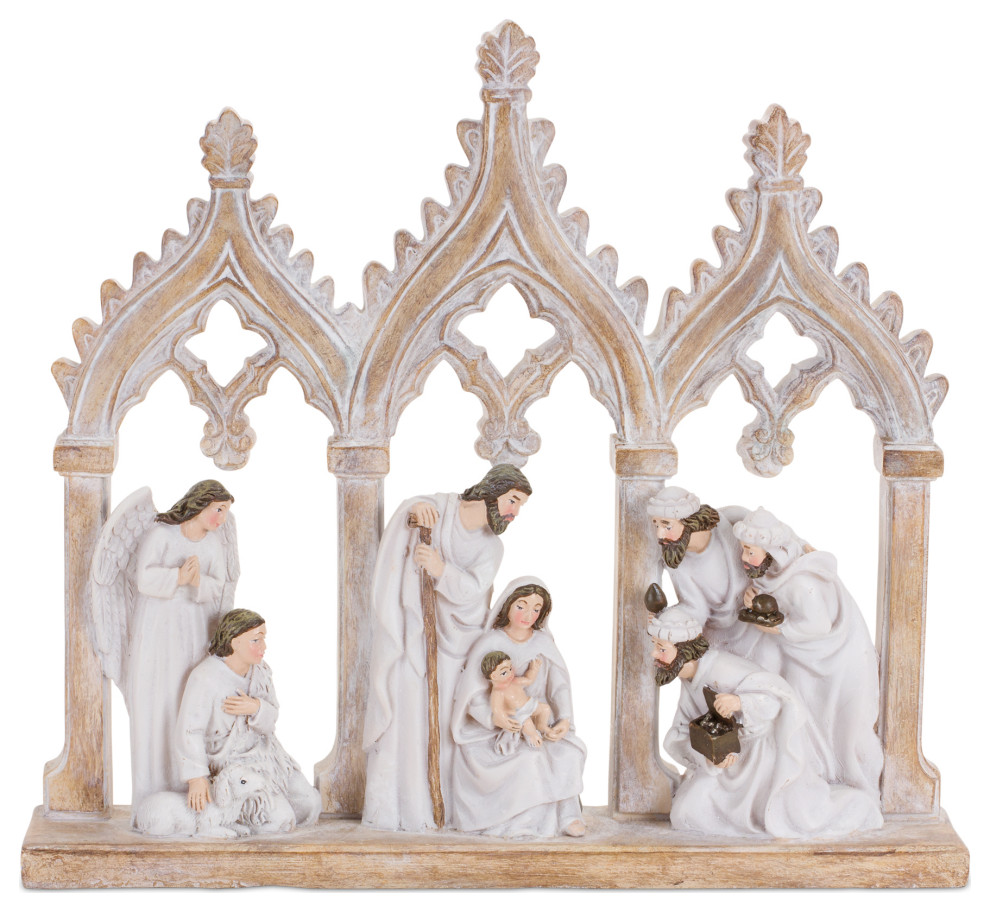 Nativity With Arches - Traditional - Holiday Accents And Figurines - by ...