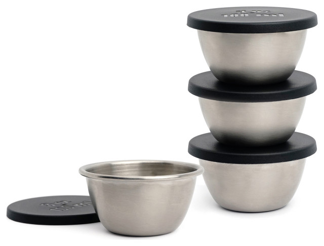 Condiment Cups With Lids (Set of 4) - Contemporary - Condiment Sets ...