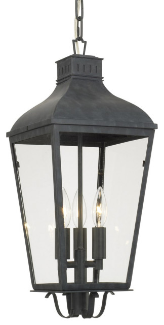 Crystorama Dumont 3 Light Outdoor Chandelier DUM-9805-GE - Graphite ...