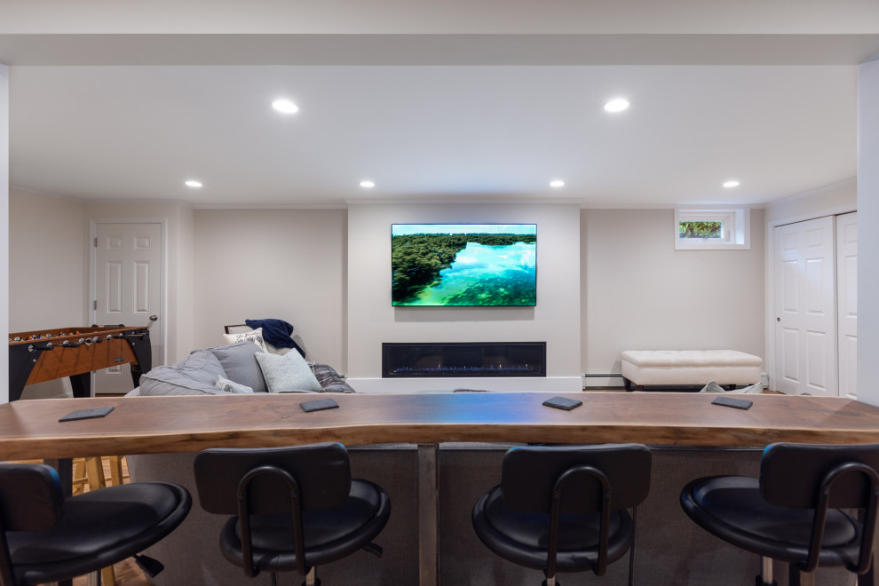 Beverly Basement - Modern - Basement - Boston - by WORKS by Jesse ...