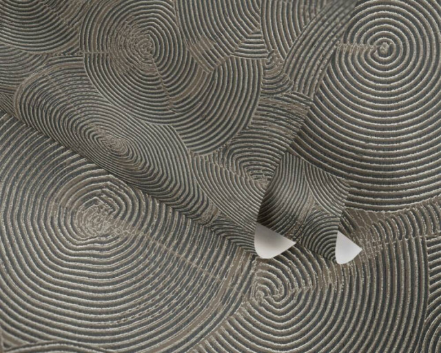 Cottage Textured Wallpaper Geometric Circles, 1 Roll - Contemporary ...