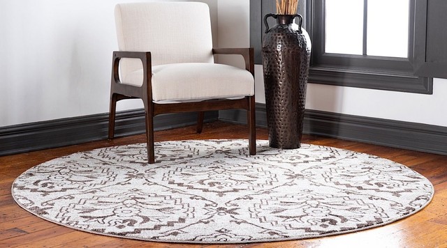 Contemporary Jacquard Khaki Area Rug, 5'x8' - Contemporary - Area Rugs ...