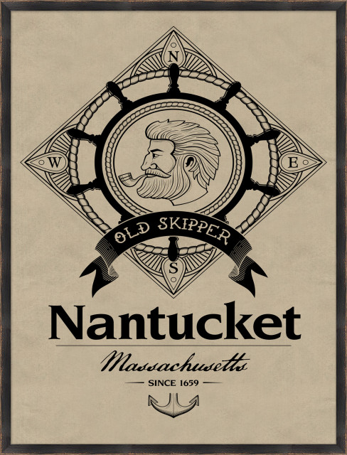 Nantucket Nautical Sign, Giclee Reproduction Artwork, 31.25x41.25 ...