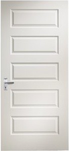 5 Equal Horizontal Panel Interior Doors