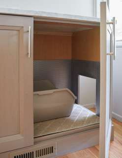 Inside Custom Cabinet for Cat Litter Box - Contemporary - Closet ...