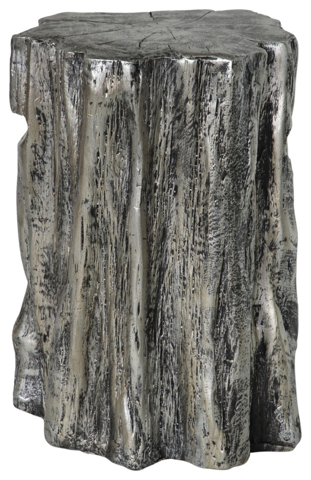 Contemporary Trunk Stool Antique Silver - Silver - Rustic - Accent And ...