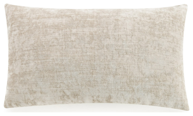 Velvet Linen Oblong Decorative Pillow, Velvet Oblong Dec Pillow ...