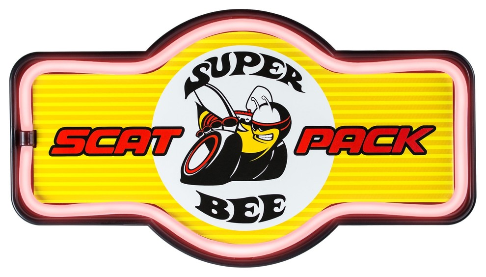 Super Bee Scat Pack Marquee LED Light Up Sign - Contemporary - Novelty ...