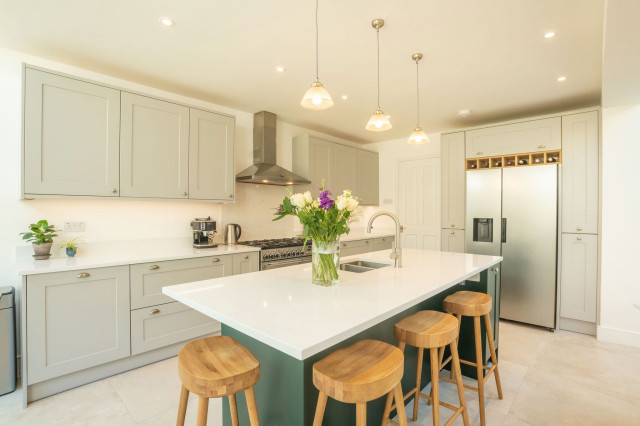 Classic Grey & Green Kitchen in Brighton - Traditional - Kitchen ...