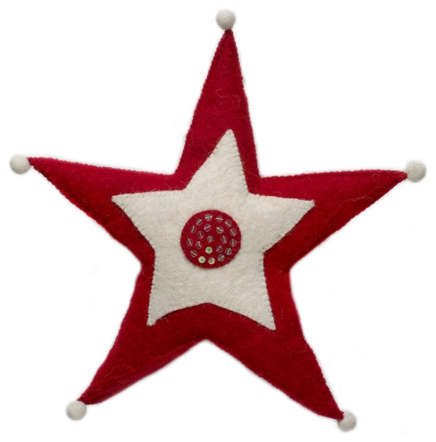 Jester Tree Topper in Hand Felted Wool - Transitional - Christmas ...