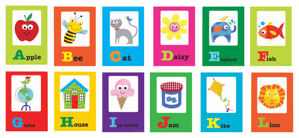 A-Z Alphabet Card Print Set - Contemporary - Kids Wall Decor - by Ellen ...