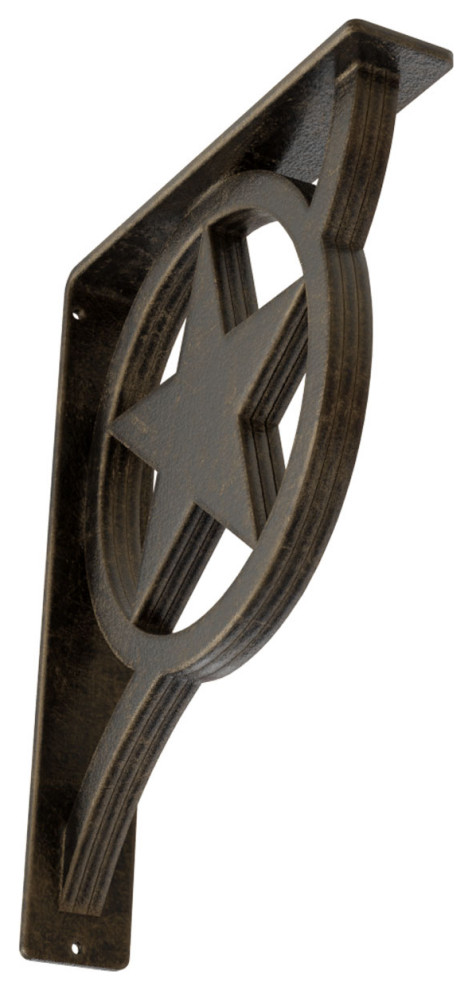 Austin Wrought Iron Bracket, 2"Wx10"Dx12"H - Southwestern - Brackets ...