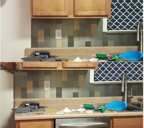 NEED HELP WHERE TO STOP BACKSPLASH IN KITCHEN