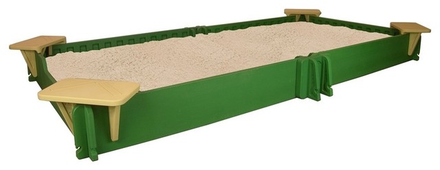 Sandbox 5'x10' With Seats and Cover Included - Contemporary - Sandboxes ...