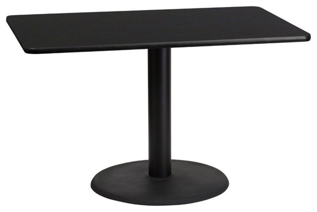 Bowery Hill 30" x 48" Restarant Dining Table in Black - Contemporary ...