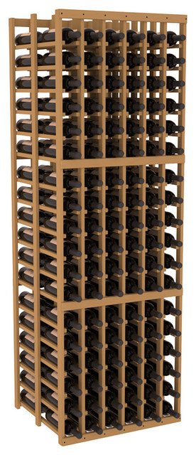 6 Column Double Deep Wine Cellar, Pine - Contemporary - Wine Racks - by ...