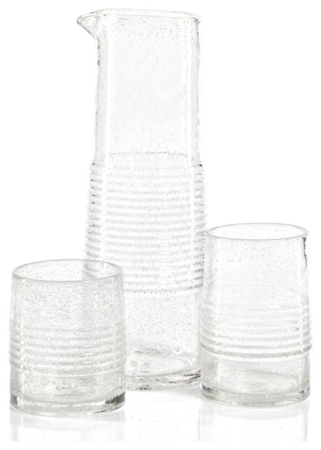 Langston 11.5" Tall Bubble Glass Pitcher - Pitchers - by Zodax | Houzz