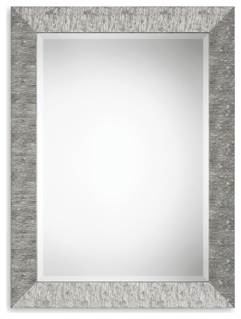 41" Modern Gray Rectangle Mirror - Transitional - Wall Mirrors - by ...