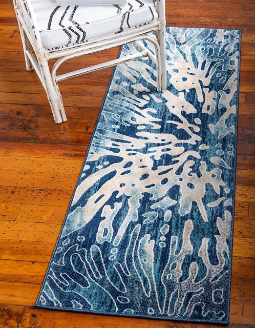 Transitional Spiritual Area Rug, 2'x6' Runner - Contemporary - Hall And ...