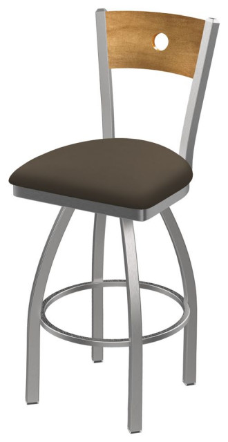 Holland Voltaire 830 25" Counter Stool - Stainless/Medium/Canter Earth ...
