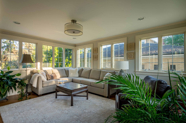 Georgian Colonial Classical Addition - Traditional - Sunroom - Chicago ...