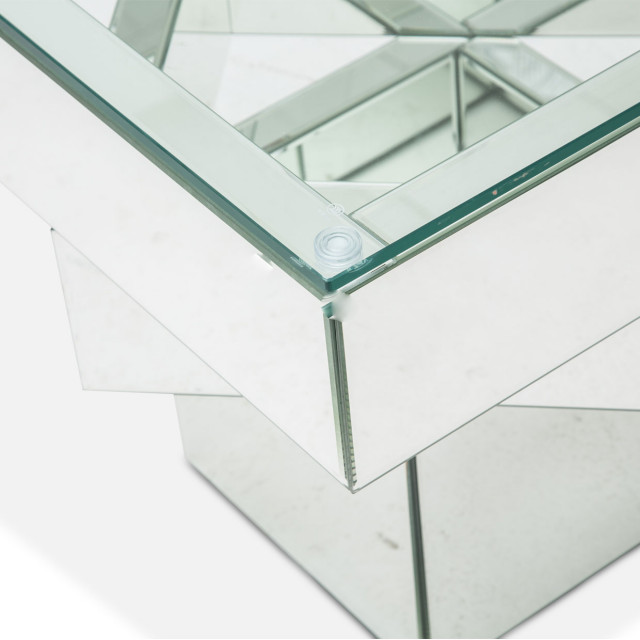 Montreal Geometric Square End Table - Contemporary - Side Tables And ...