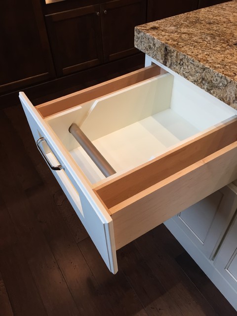 Paper Towel Drawer (Open) - Transitional - Kitchen - Austin - by Unico ...