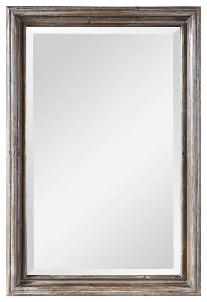 Uttermost Fielder Distressed Vanity Mirror - Farmhouse - Bathroom ...