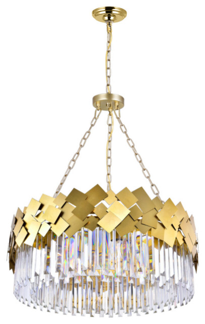 Panache Down Chandelier, 32 inches - Contemporary - Chandeliers - by ...