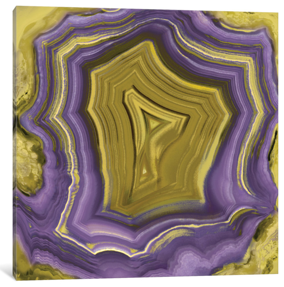 "Agate In Purple & Gold I" by Danielle Carson, Canvas Print, 12x12x1.5 ...