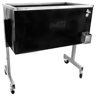 20"x36" Black Steel Ice Chest, Each - Contemporary - Coolers And Ice ...