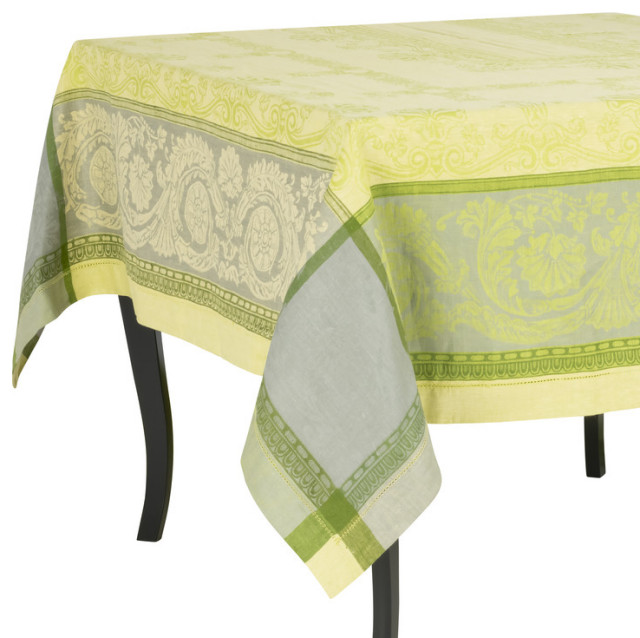 French Home Linen 71" x 100" Cleopatra Tablecloth Chartruse, Green ...
