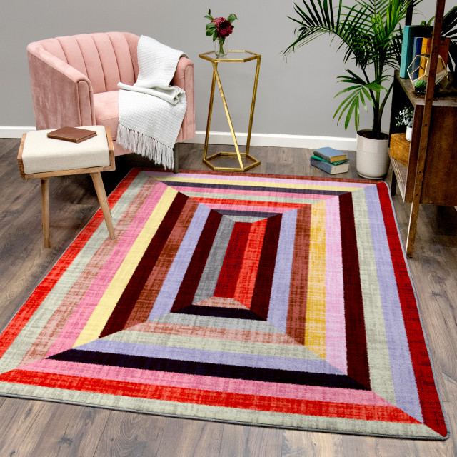 Intrigue Flare, Multi, 8'x11', 8x11 - Contemporary - Area Rugs - by ...