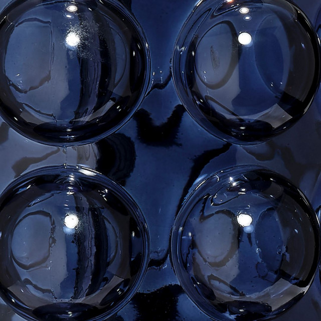 Contemporary Large Bubble Cobalt Blue Glass Table Lamp 11in Small ...