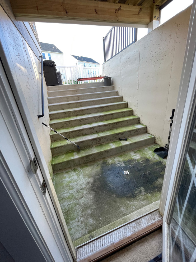 Basement walkout egress stairway: How can I keep it clean/prevent mold