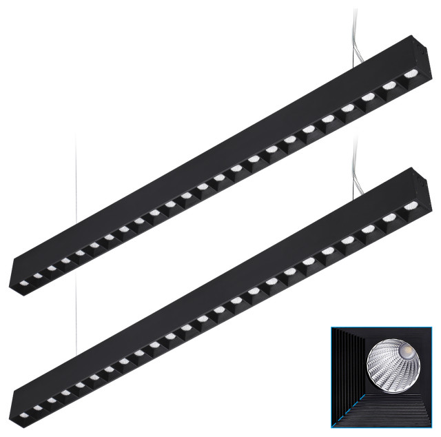 2 Pack 4" LED Linear Suspended Light Dimmable 4000K Cool White - Modern ...