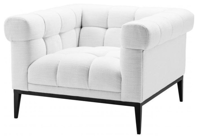 Tufted White Accent Chair | Eichholtz Aurelio - Transitional - Armchairs And Accent Chairs - by ...