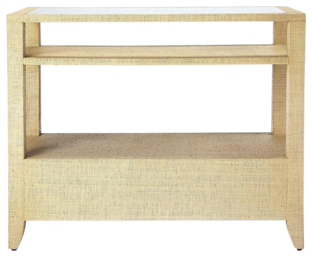 Amelle Coastal Raffia Console Table - Tropical - Console Tables - by EuroLuxHome | Houzz