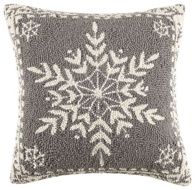 Winter Snow square Hook Pillow - Contemporary - Decorative Pillows - by ...