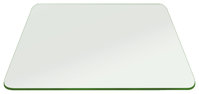 1/4'' Thick Flat Polished Tempered Square Glass Table Top ...